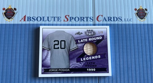 2021 Leaf Lumber Late Round Legends JORGE POSADA | Game Used Bat Relic ...