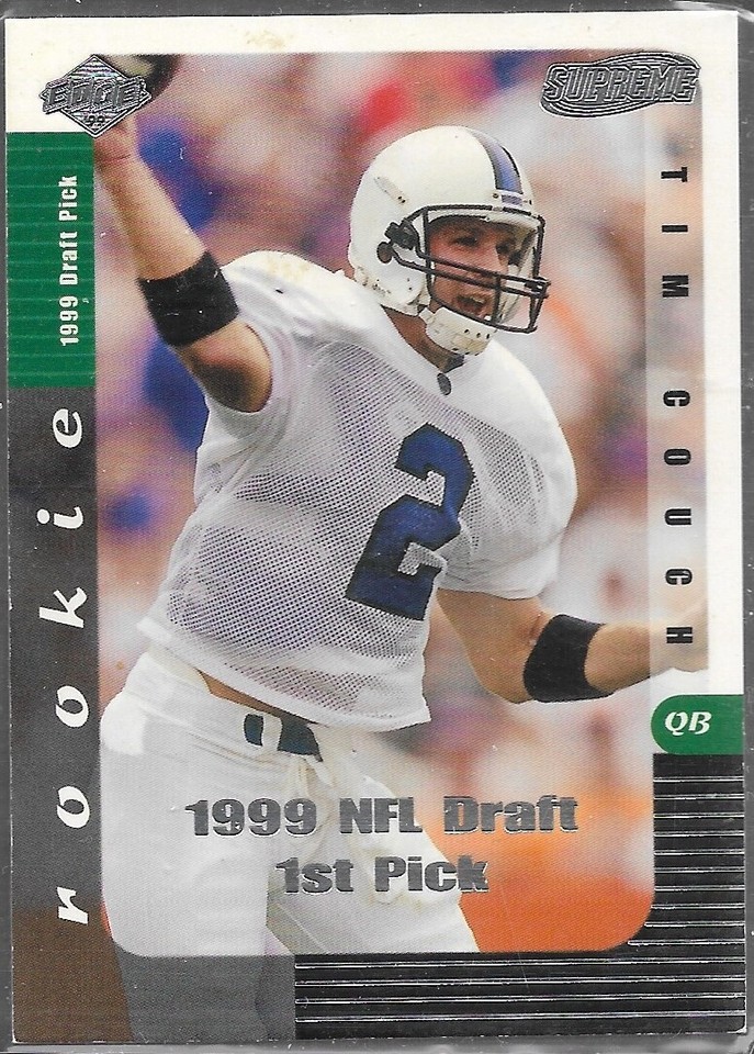1999 Collectors Edge Supreme Tim Couch TC Rookie Draft Pick Football ...