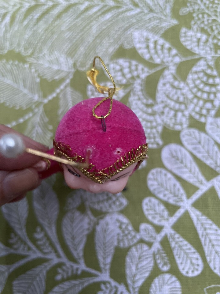 RARE Vintage 60's Hot Pink Pixie Bug Anthropomorphic Christmas Ornament ...