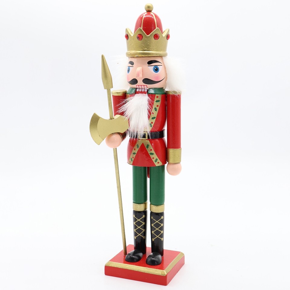 30cm 12" Christmas Wooden Nutcracker Soldier Puppet Guard Statue Xmas ...