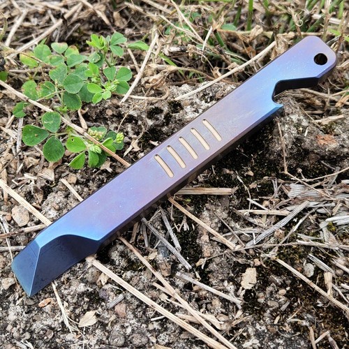 Titanium Pry Bar Crowbar Bottle Opener EDC Pocket Multi Tools Keychain ...
