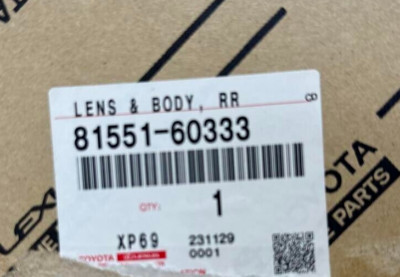 Toyota Genuine OEM 81551-60333 LENS, REAR COMBINATION LAMP, RH LAND ...