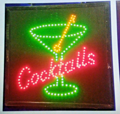 Cocktails NEON LED SIGN, RESTAURANT Sign, Business, smoke shop, Window ...