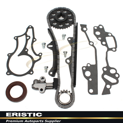 For 85-95 Toyota 2.4L Timing Chain Kit w/ Heavy Duty Metal Guides 22R ...