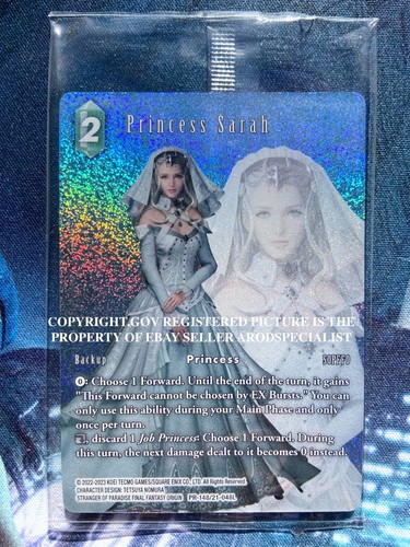 FINAL FANTASY TCG BEYOND DESTINY FULL ART FOIL PRINCESS SARAH PR-148/21 ...