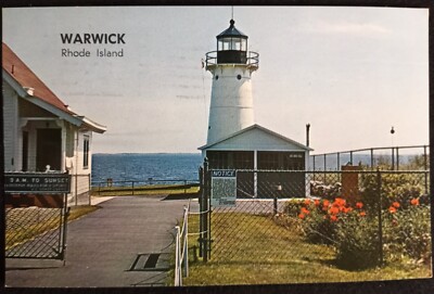 Warwick Neck Lighthouse Narragansett Bay Rhode Island RI c1960s ...
