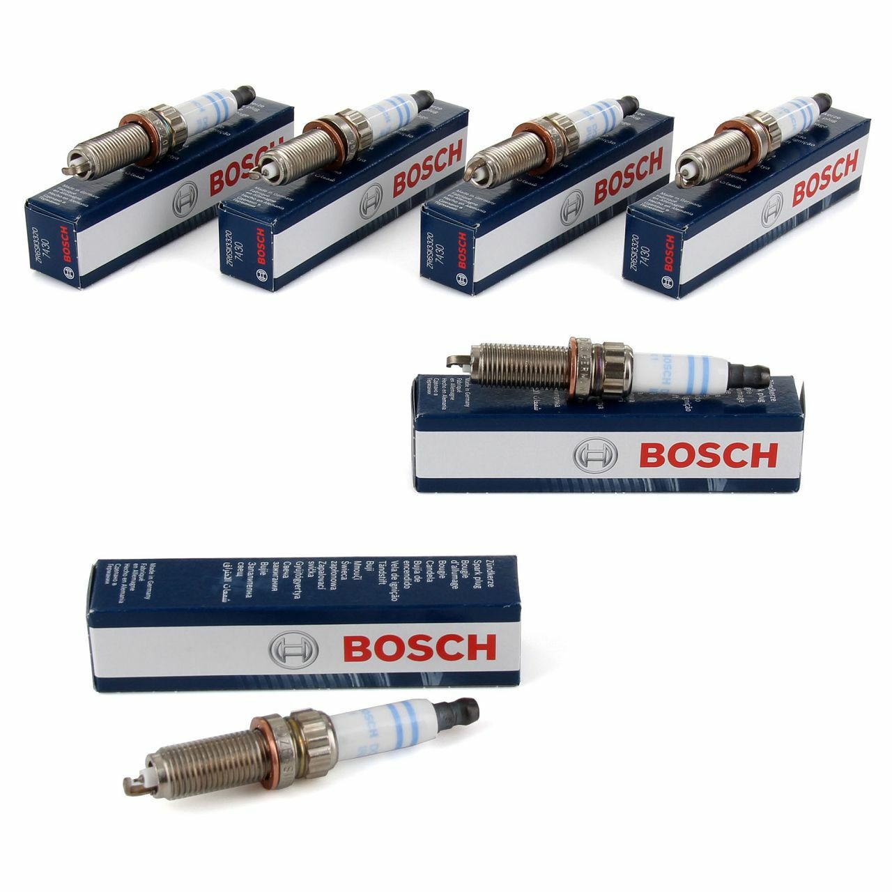 6x BOSCH ZR6SII3320 0242140521 Zündkerze für MERCEDES W204 W211 W212 ...
