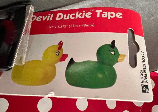 Rare Devil Duckie Tape By Accoutrements 1.875” ’ Rubber Ducks for sale ...