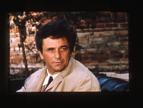 Peter Falk Columbo Rumpled Trenchcoat driving Peugeot Original 35mm ...