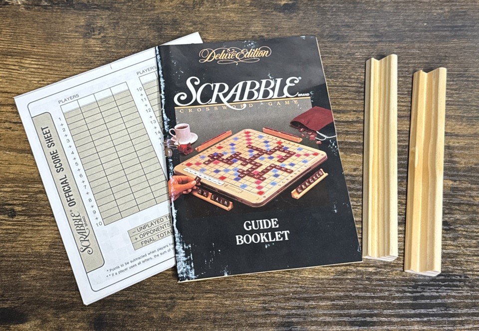 Burgundy Red Scrabble Deluxe Letter Tiles Complete Set of 100 Plus ...