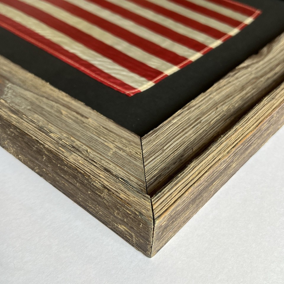 1912 48 INVERTED Star American Flag Antique Non Reflective Barnwood ...