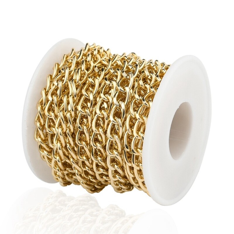 Aluminum Twisted Curb Chains for Necklace Finding Chains Jewelry Making ...