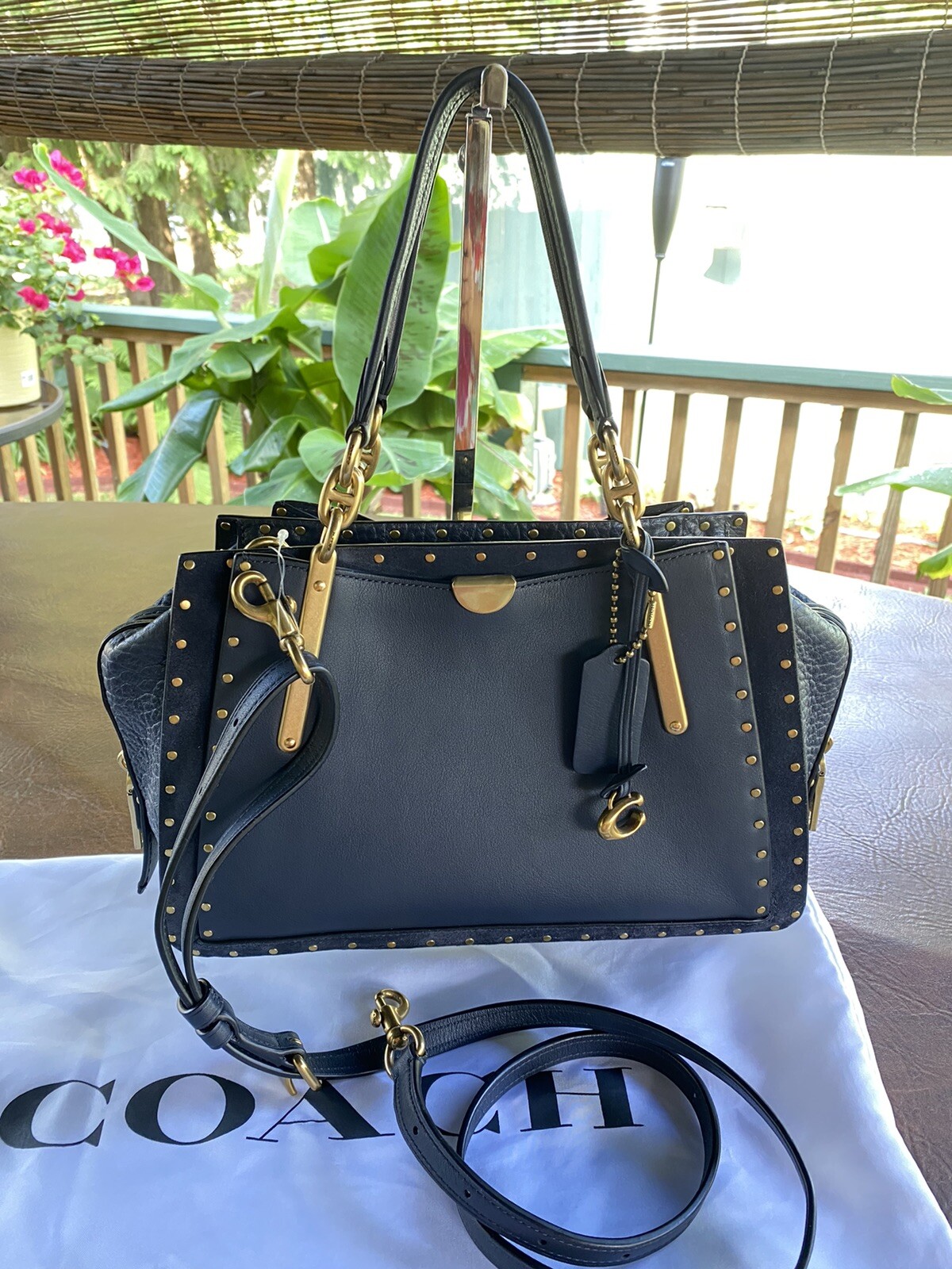 Coach 1941 Dreamer Navy Boarder Rivets 35617 NWOT | eBay