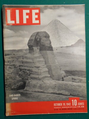 Vintage Life Magazine October 19, 1942 - SAND-BAGGED SPHINX | eBay