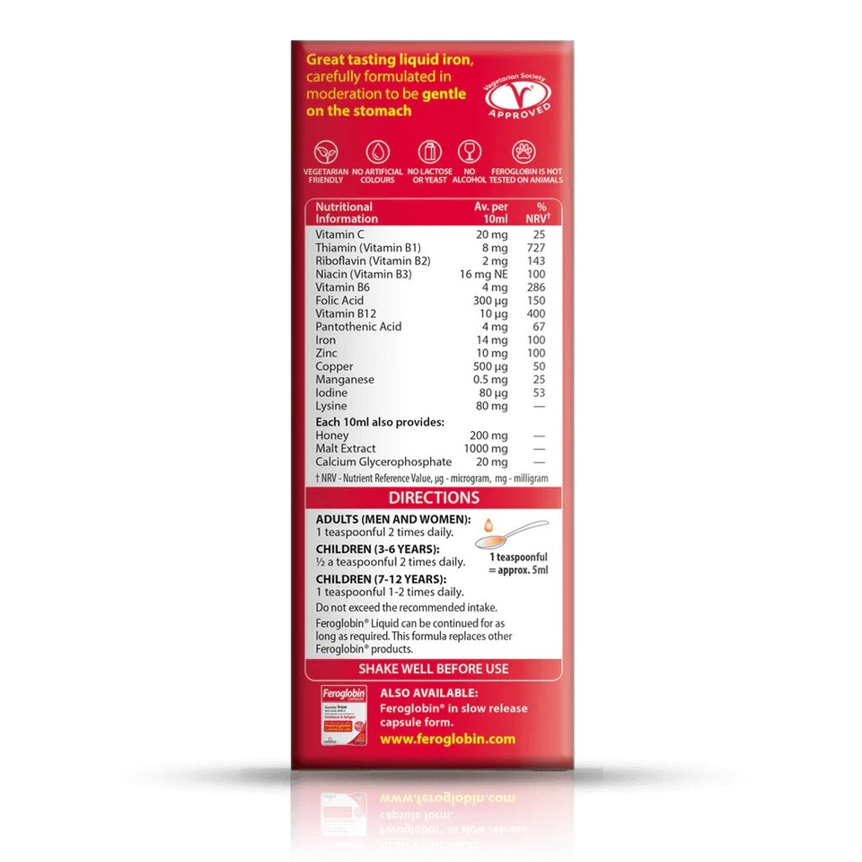 Vitabiotic Feroglobin Liquid Iron 500ml 190283299809 | eBay UK