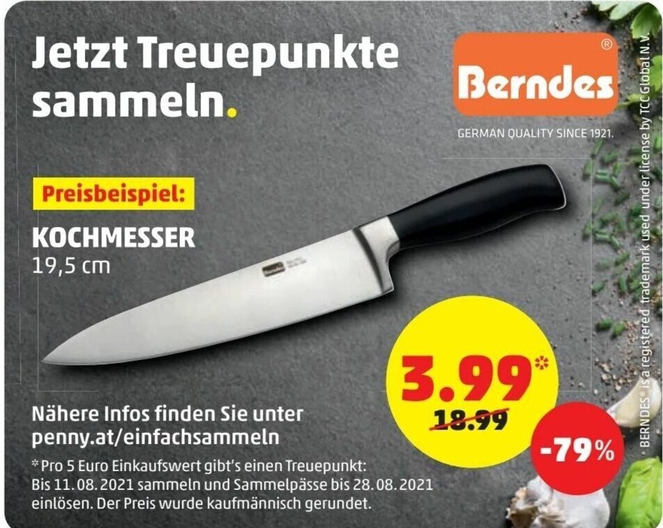RE GENERATION Berndes Messer Penny Kochmesser 19 Cm 7,4IN | eBay