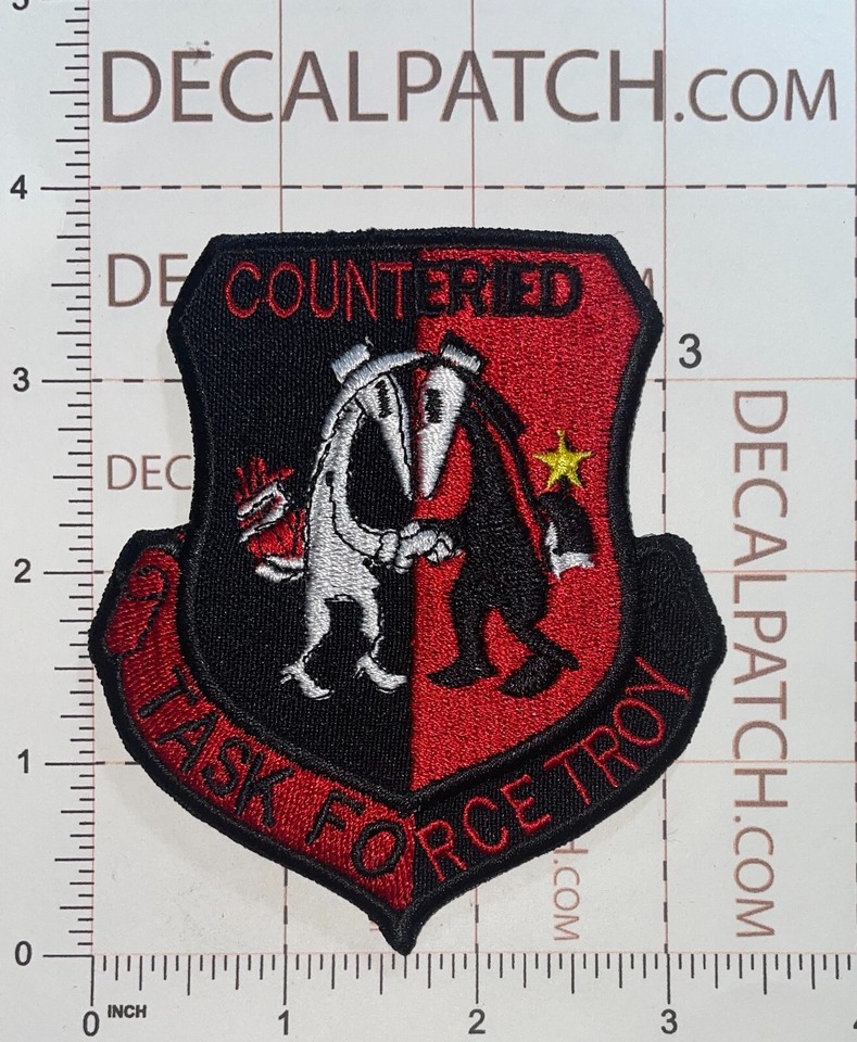USAF Color Counteried Task Force Troy Patch Hook & Iron-On Repro New ...