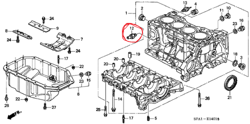Original Klopfsensor Honda Civic CR-V Stream FR-V Accord Fehlercode ...
