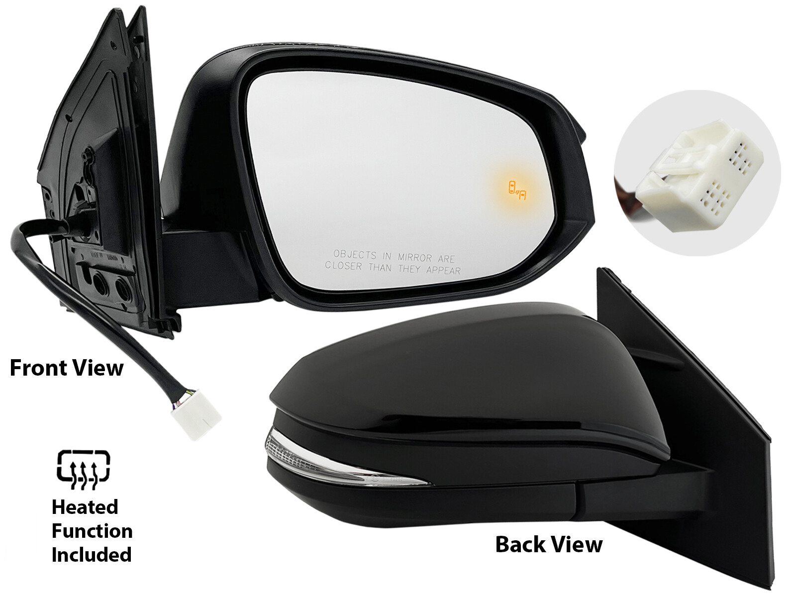 2015-2018 Toyota RAV 4 Door Mirror Power Heated BSD Signal Passenger ...