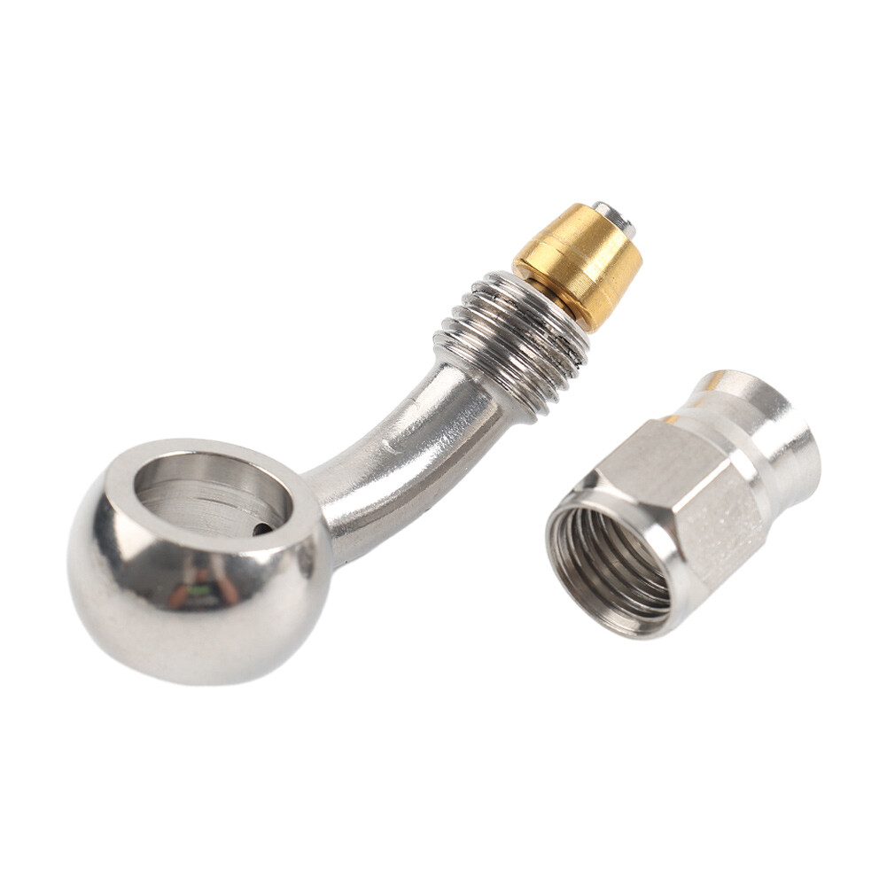 10.2mm 3/8 Eye Banjo Hose Ends AN-3 48 Degree Brake Stainless Steel ...
