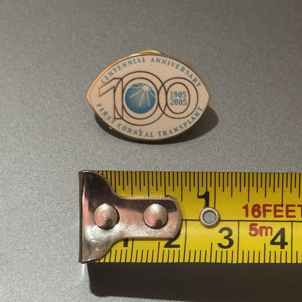 Vintage Centennial Anniversary First Corneal Transplant White Enamel ...
