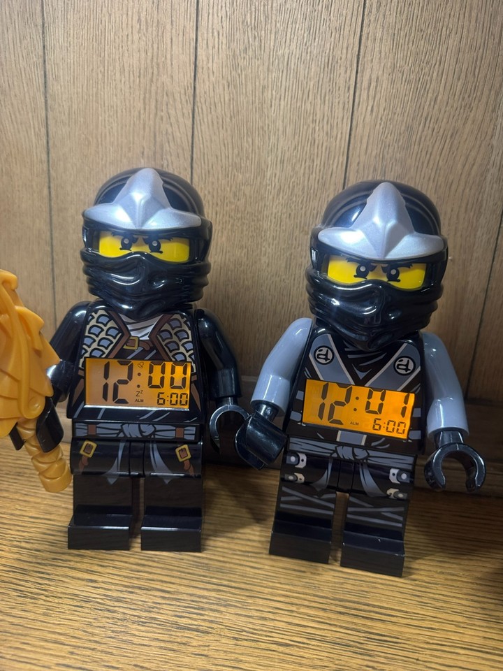 LEGO NINJAGO COLE MINI-FIGURE PAIR ALARM CLOCKS 9.5" w/SWORD | eBay