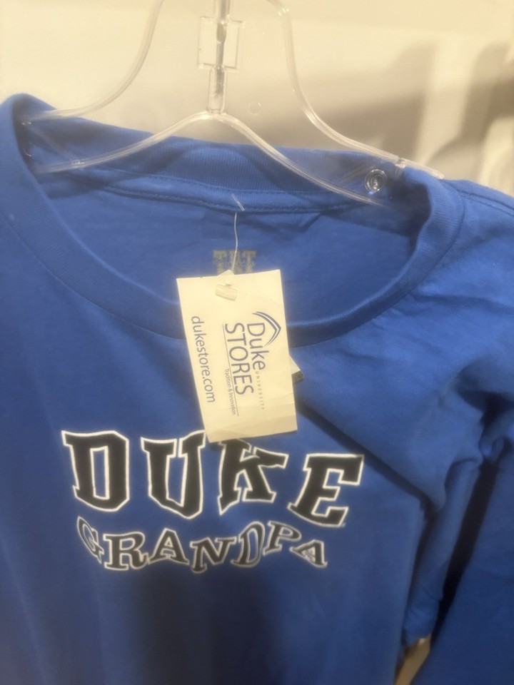 NWT Duke Grandpa Blue Devils T Shirt Men's 2XL Blue 100% Cotton ...