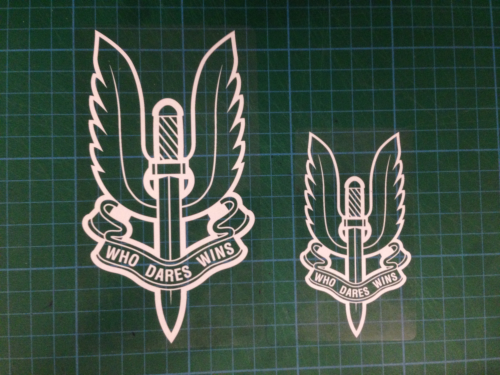 2 x Who Dares Wins, SAS ,Stickers. Printed In White | eBay