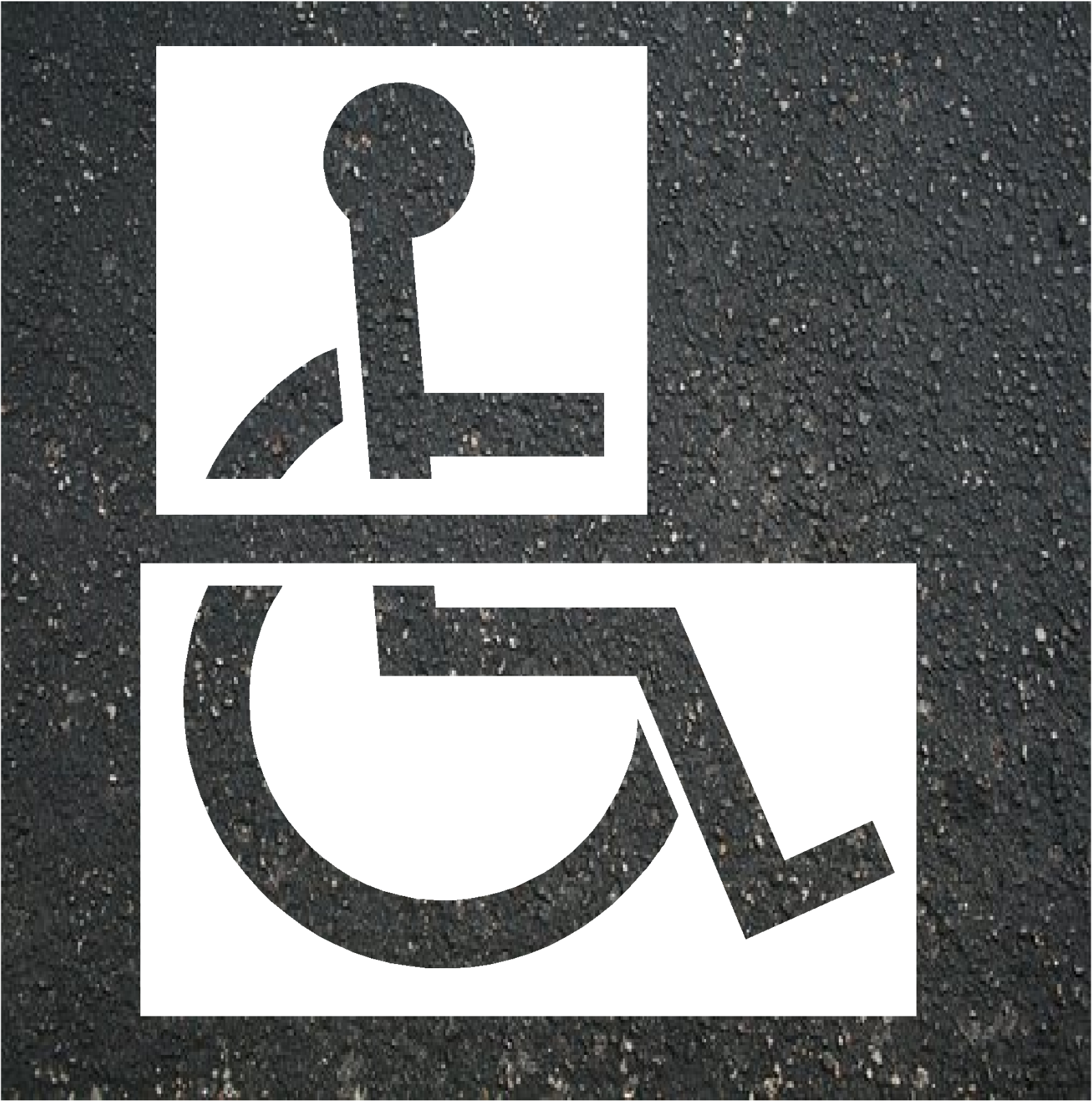 1000mm Disabled Stencil 800 Micron Plastic (2Piece) | eBay UK