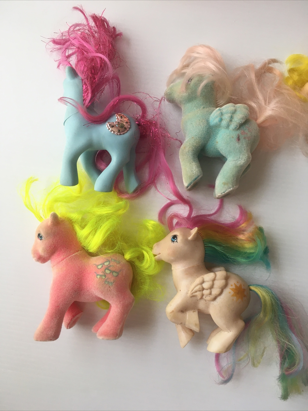LOT G1 Vintage 1980's My Little Pony Shady Rainbow Flocked Betty Bye ...