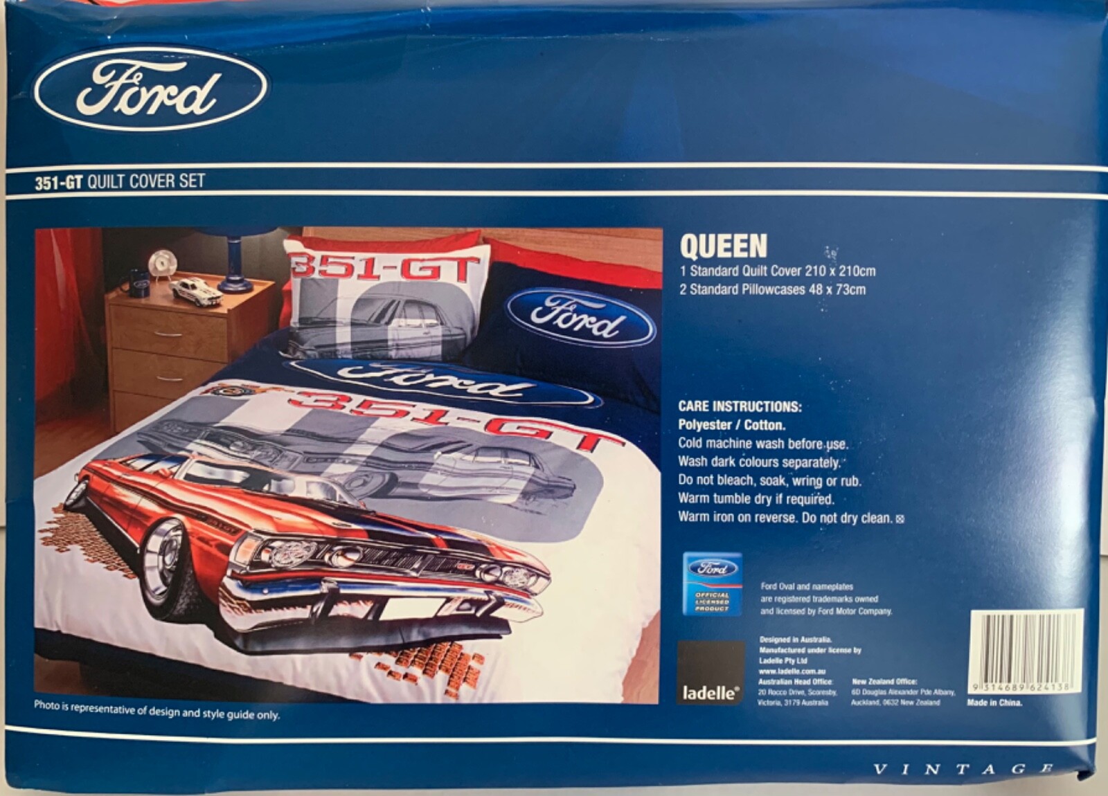 Ford XY GT 351 HO Falcon QUEEN DOONA QUILT COVER Genuine Official NOS ...