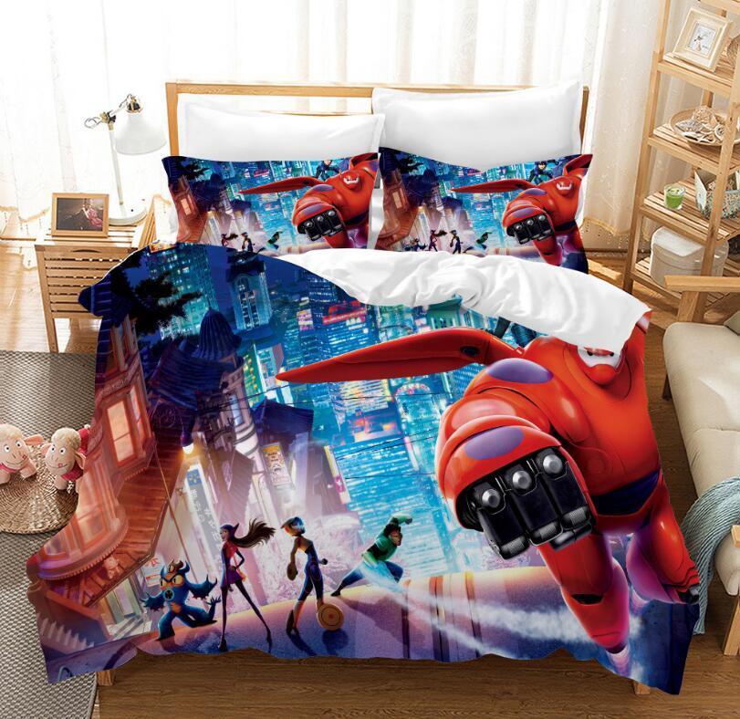 Gift Doona Quilt Duvet Cover Baymax Character Bed Set Single Double ...