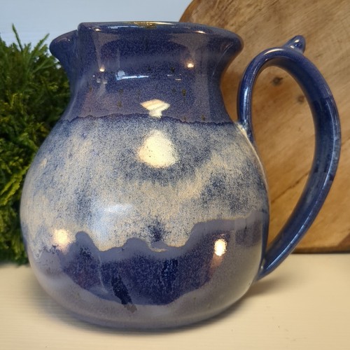 Handmade Ceramic Pitcher Blue Pottery | eBay