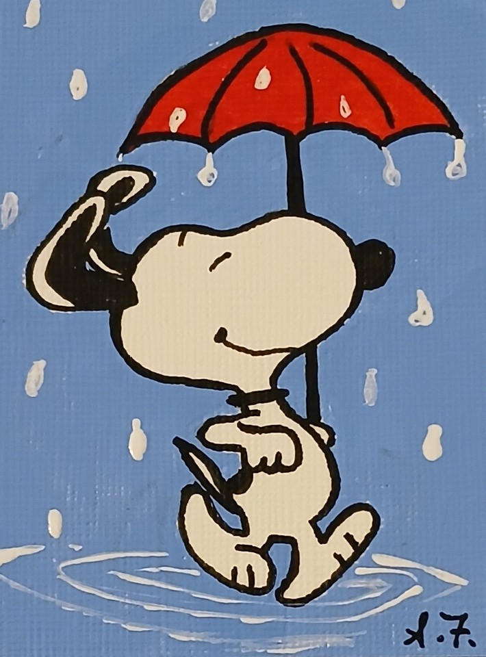 Peanuts Snoopy ACEO Artist CARD ORIGINAL HAND PAINTED Signed OOAK | eBay
