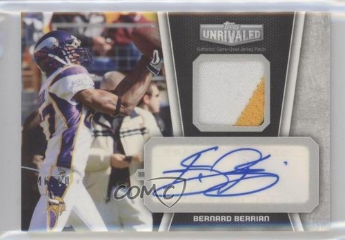 2010 Topps Unrivaled Relics Black /50 Bernard Berrian #UAP-BB Patch ...