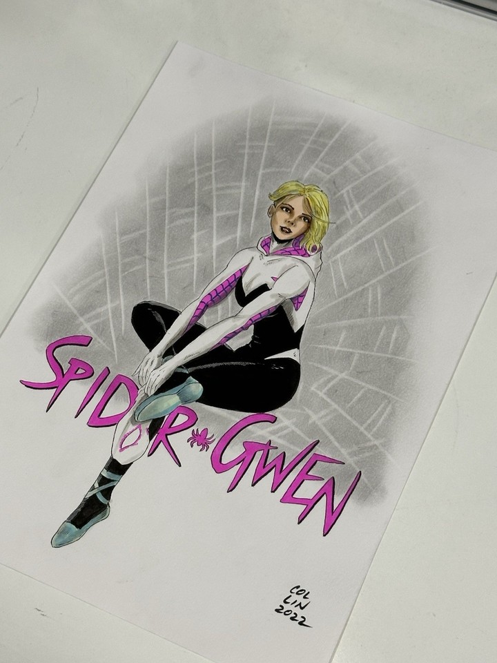 Marvel Spider-Gwen Gwen Stacy Original Comic Art by Collin Yap | eBay