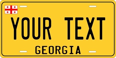 Georgia Country Yellow License Plate Personalized Car Bike Motorcycle ...