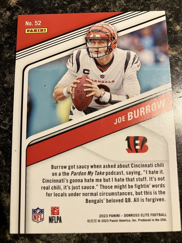 Joe Burrow Donruss Elite Football Card (No.52) | eBay