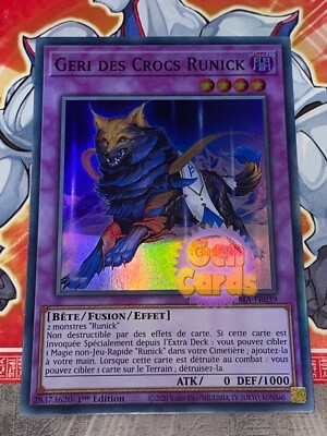 Carte YU GI OH GERI DES CROCS RUNICK TAMA-FR039 | eBay