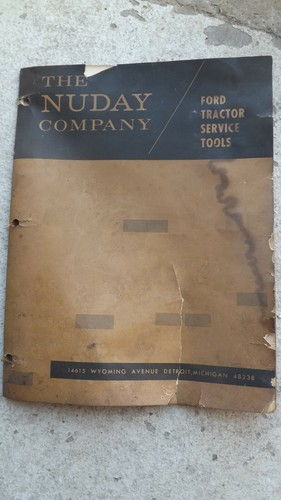 Rare NUDAY SW500-A Ford Tractor Essential Service Tools | eBay