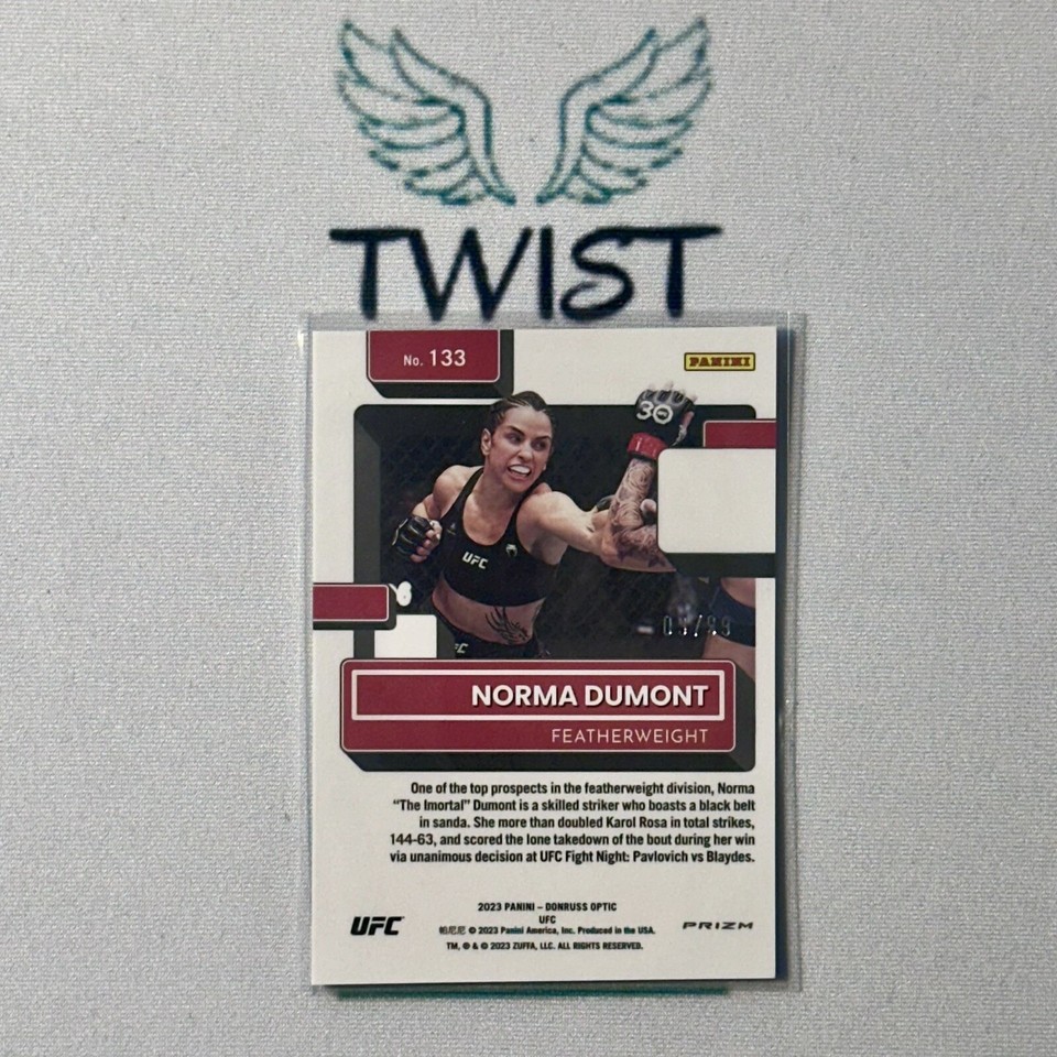 2023 Optic UFC Norma Dumont BLUE RATED ROOKIE 09/99 No 133 | eBay