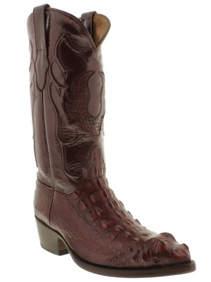 Mens Burgundy Genuine Alligator Skin Head Cut Cowboy Boots J Toe | eBay