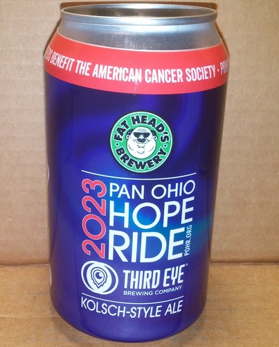 2023 Pan Ohio Hope Ride 12 oz. beer can Fat Head’s Brewery, Middleburg ...