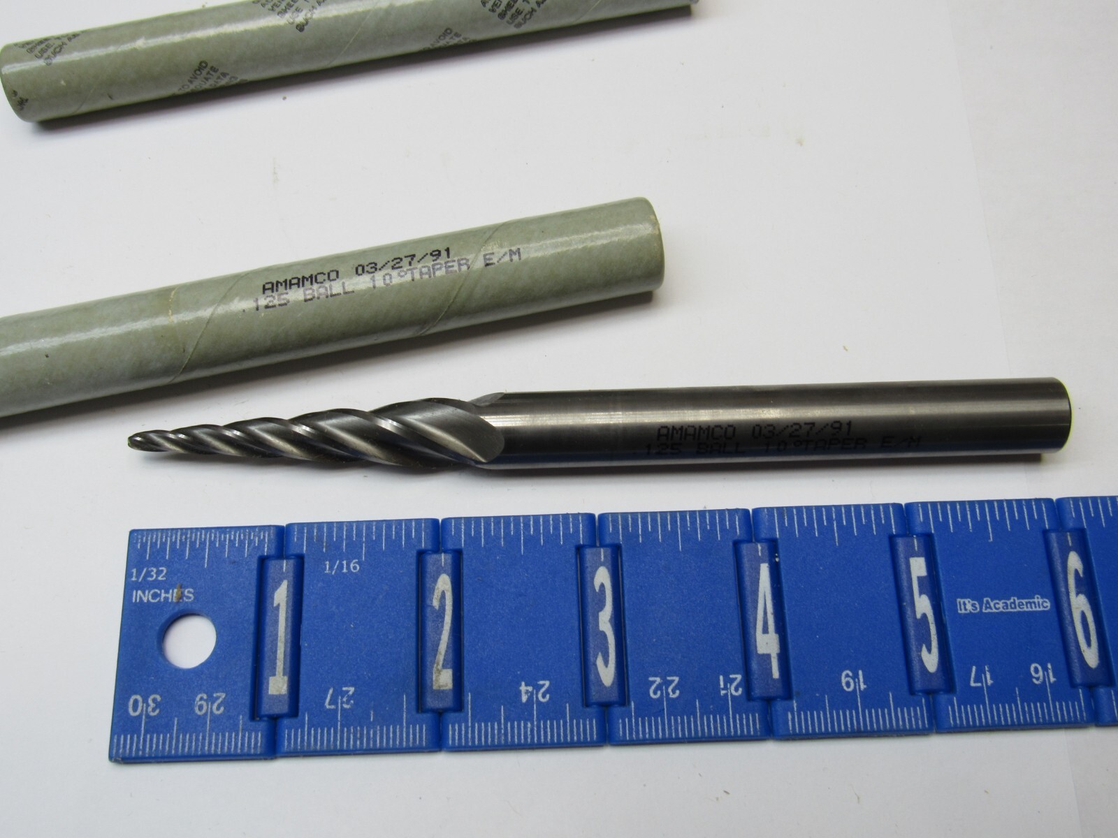 AMAMCO 1/2" SHANK 4-FLUTE 10° TAPER SOLID CARBIDE END MILL .125" BALL (1 PC) | eBay