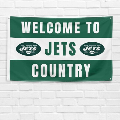 For New York Jets Football Fans 3x5 ft Flag Gift Welcome Banner | eBay