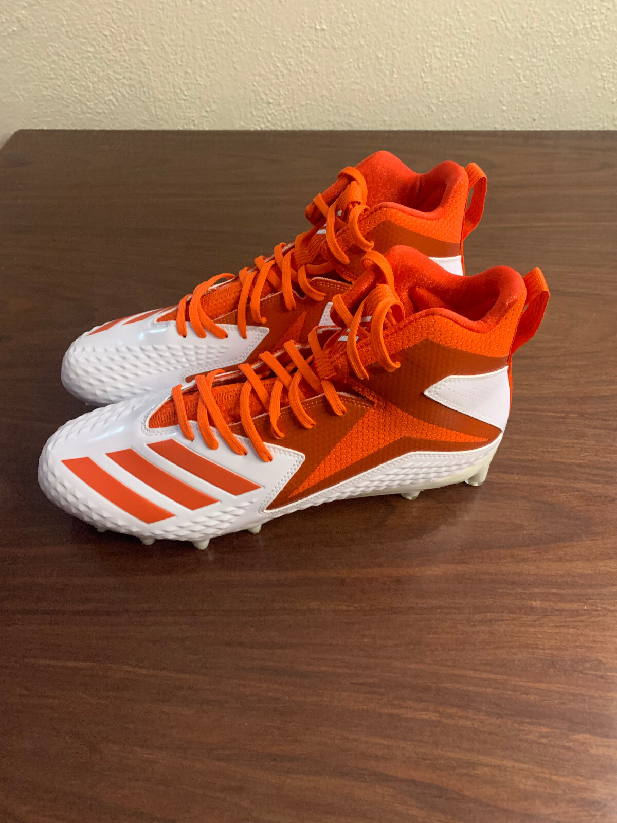 Univ. of Miami Hurricanes Football adidas Freak Molded Cleats White ...