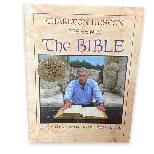 Charlton Heston Presents the Bible Hardcover Religious God Ten ...