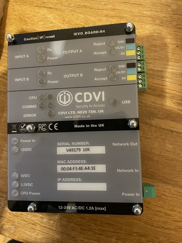 CDVI iEVO R4 Control Board for Ultimate Biometric Fingerprint Reader ...