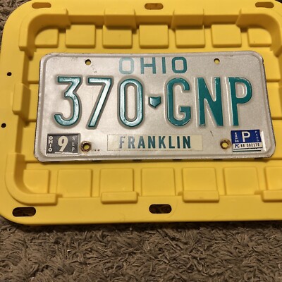 1988 Franklin Ohio License Plate | eBay