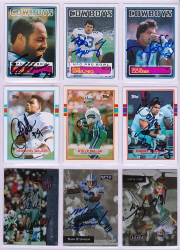 SIGNED STEVE WALSH 1989 TOPPS FOOTBALL CARD AUTOGRAPHED DALLAS COWBOYS ...
